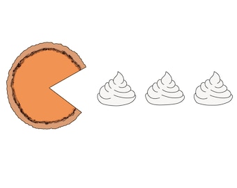 Digital Pumpkin Pie PAC-MAN - Etsy
