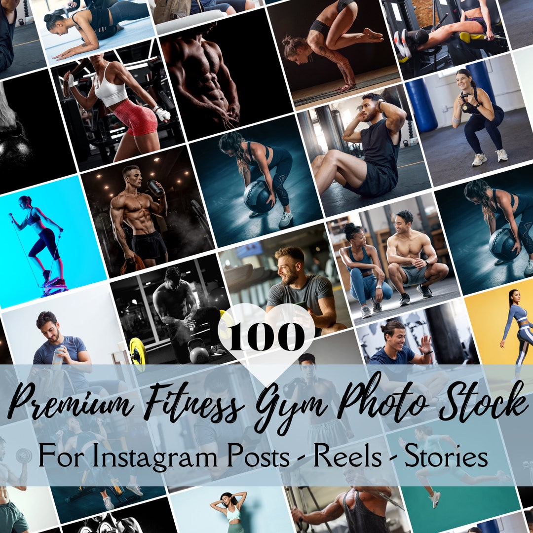 Gym Fitness Instagram Photo Stock Bundle for Fitness Social Media ...