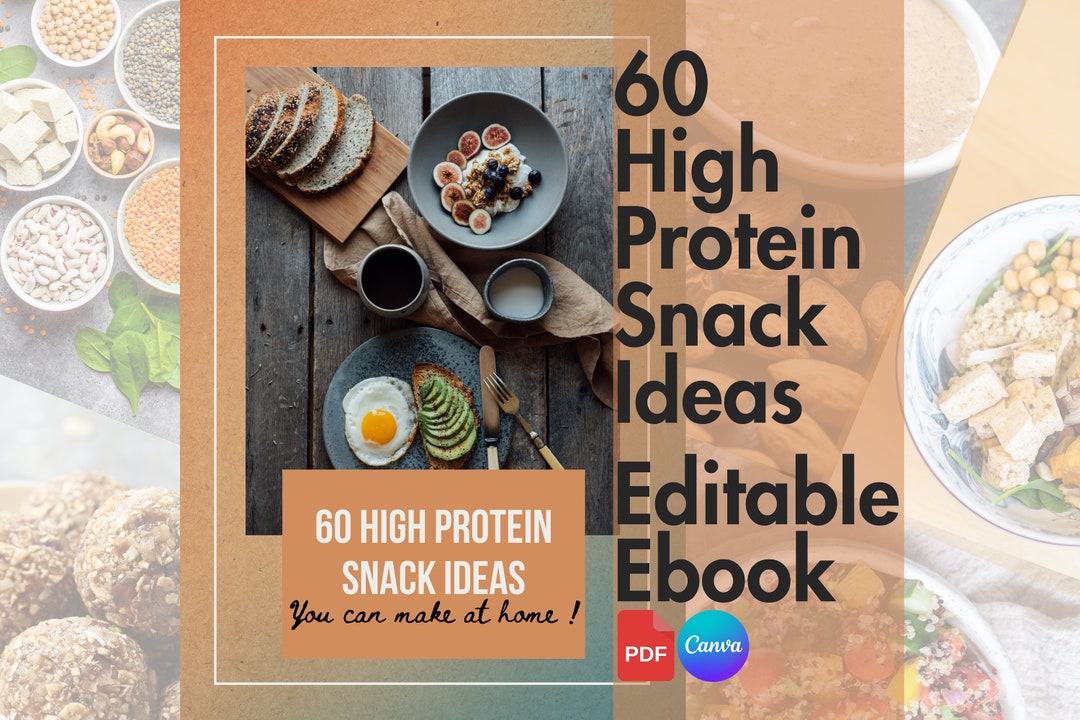 High Protein Healthy Snacks Ebook, PLR Commercial Use Canva Ebook ...