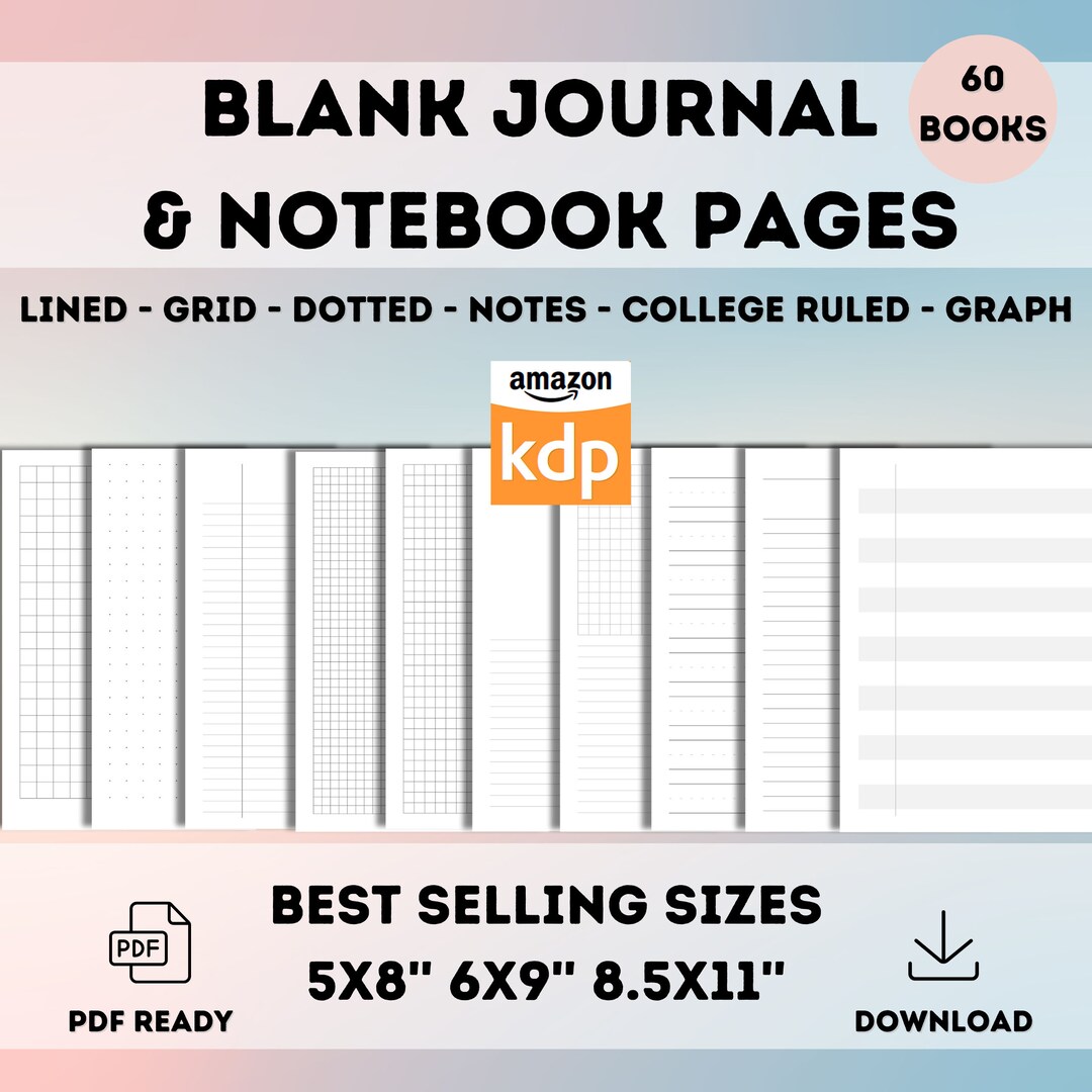 Kdp Interior Page Bundle, Amazon Kdp Journal & Notebook Interior Pages ...