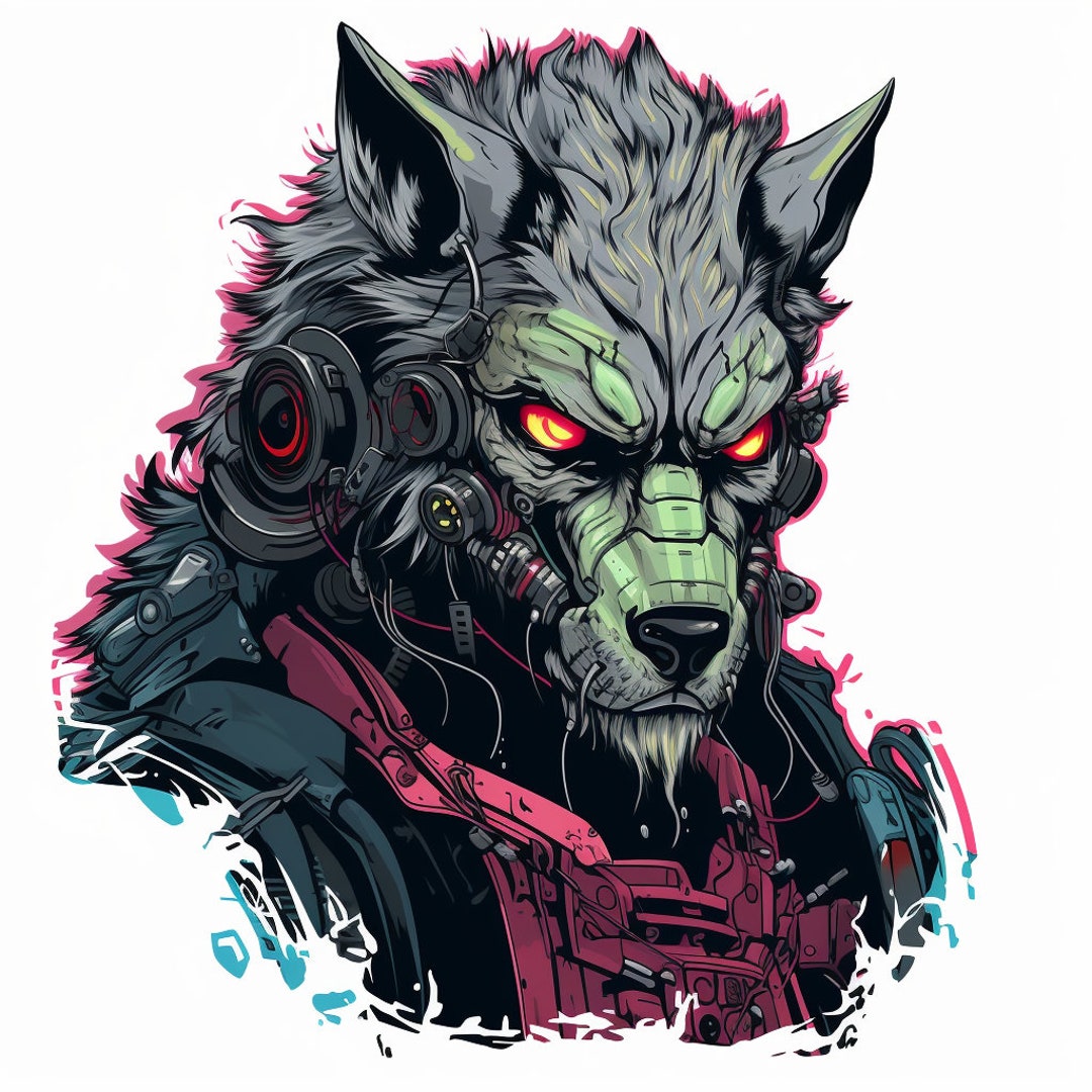 Cyberpunk Werewolf Clipart Etsy
