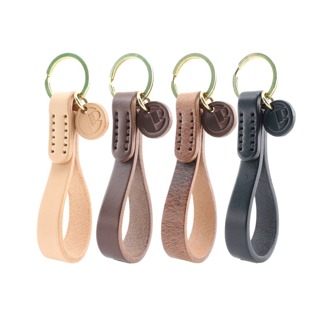 C&R FIRST HERA Handmade Leather Loop Keychain / Leather Key Holder ...