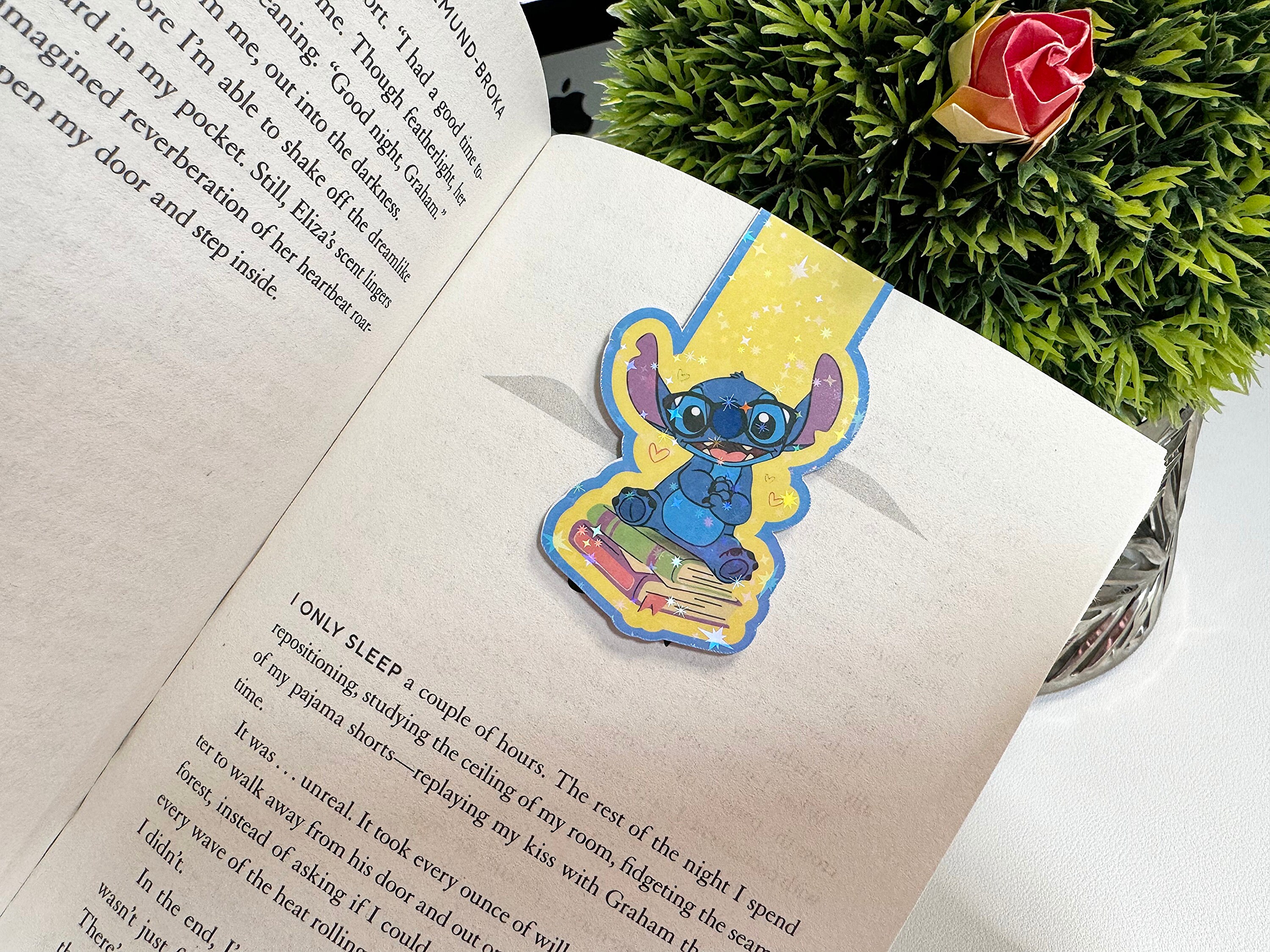 Stitch Bookworm Magnetic Bookmark, Kawaii Character Bookmark, Bookish ...