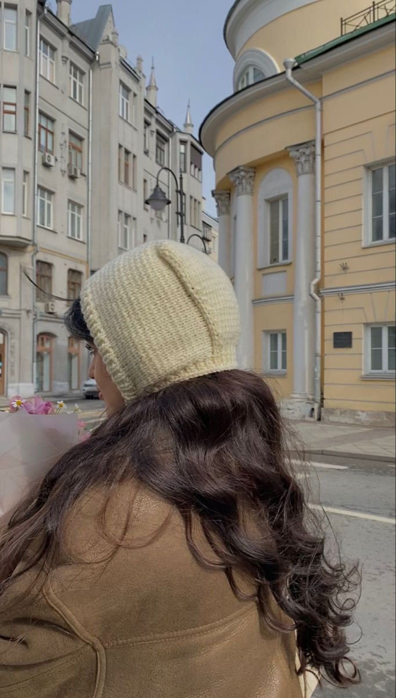 Hand Knit Tie Bonnet, Red Winter Warm Hat, Crochet Balaclava Bonnet ...