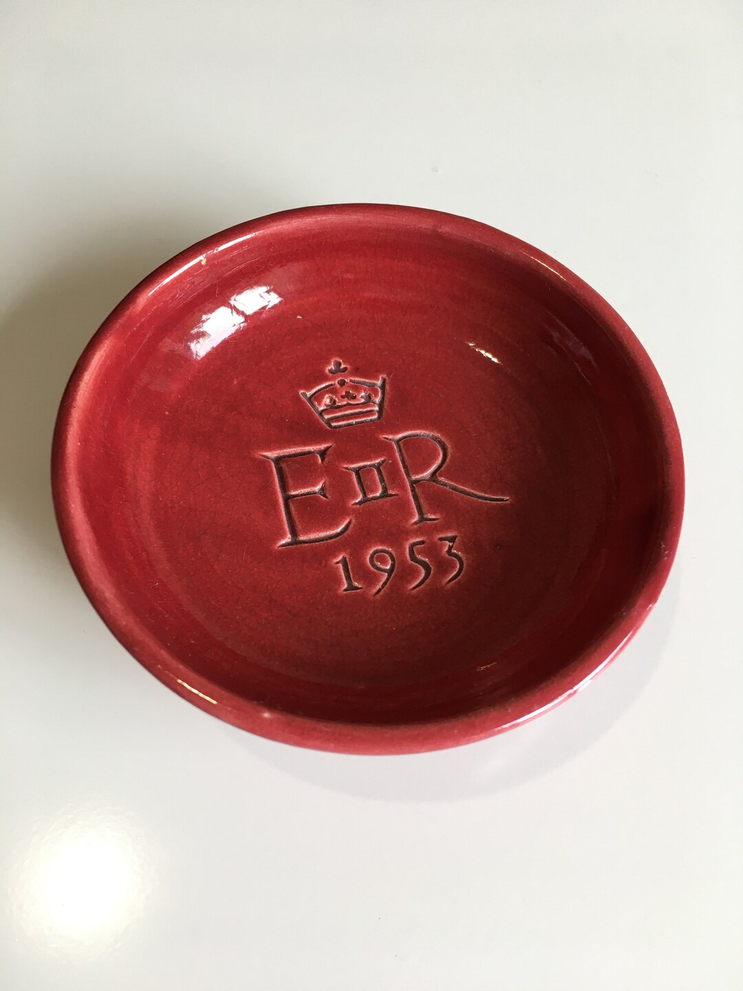 Queen Elizabeth II 1953 Briglin Pottery Small Red Ring Dish - Etsy