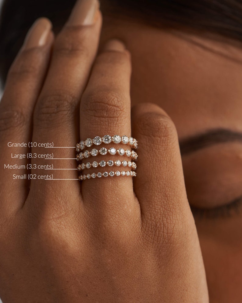 Floating Bubble Wedding Band Women / Single Prong Set Full - Etsy