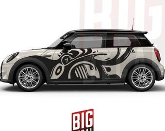 Mini Cooper Flower Side Decal Graphics Vinyl Compatible With Mini ...