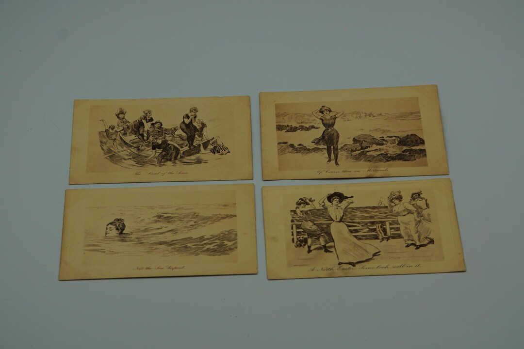 Set of 4 Gibson Girls Postcards C1905 - Etsy
