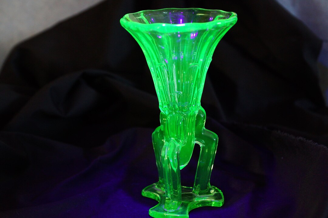 Vintage Uranium Glass Rocket Vase C1930 - Etsy