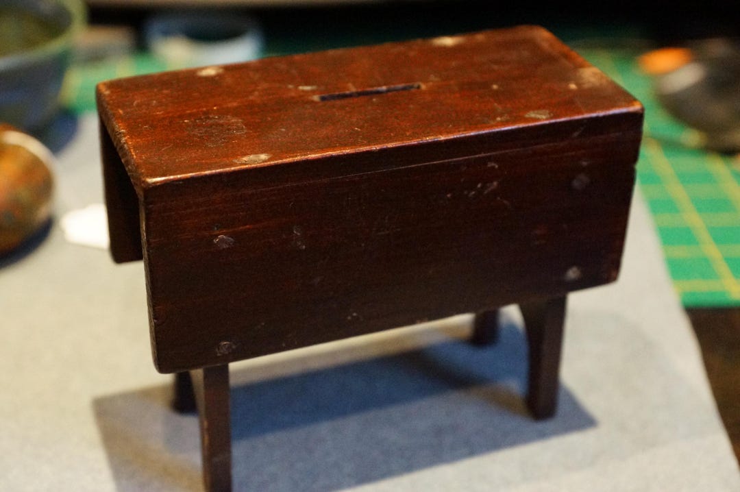 Vintage Wooden Moneybox in the Form of a Drop Leaf Table - Etsy