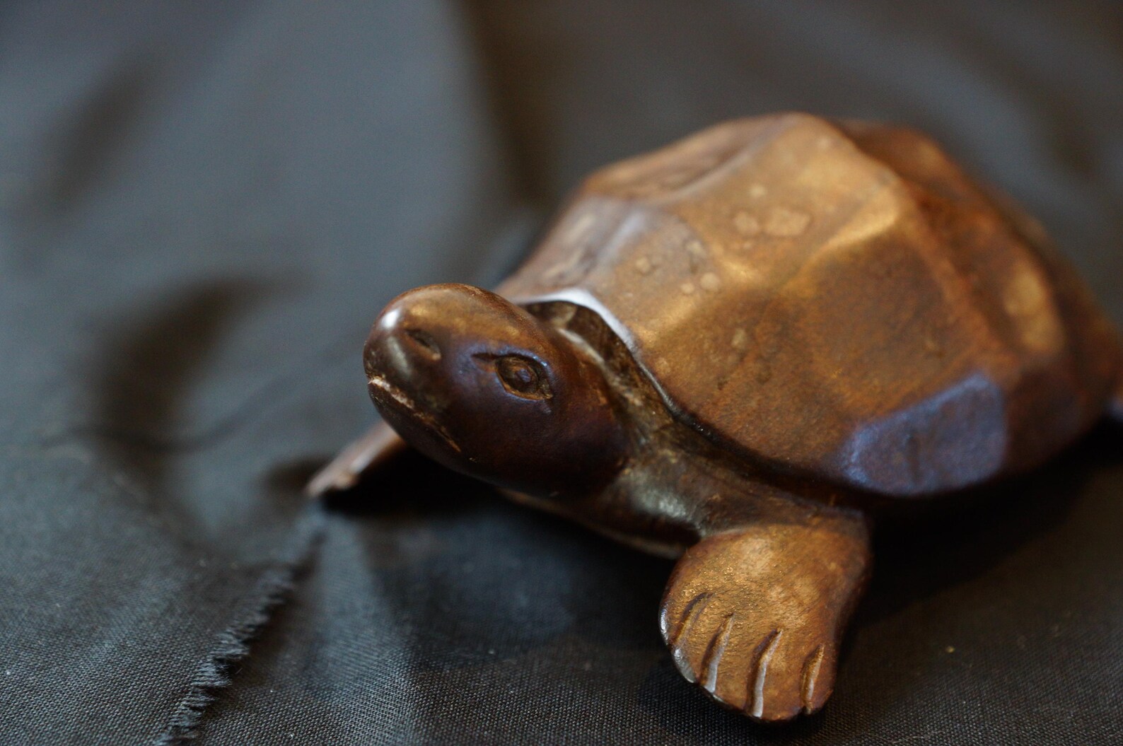 Vintage Carved Wooden Turtle - Etsy