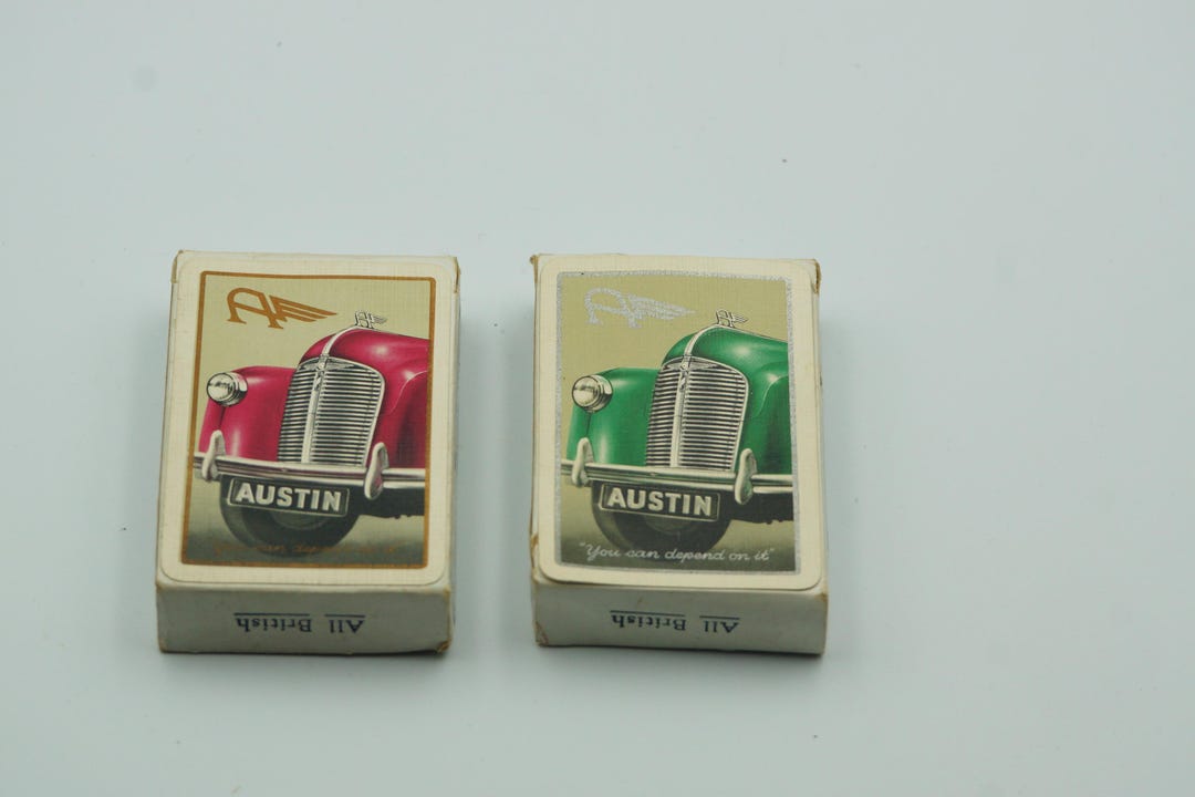 Two Decks of Vintage Austin Cars Advertising Playing Cards C1930 NOS - Etsy