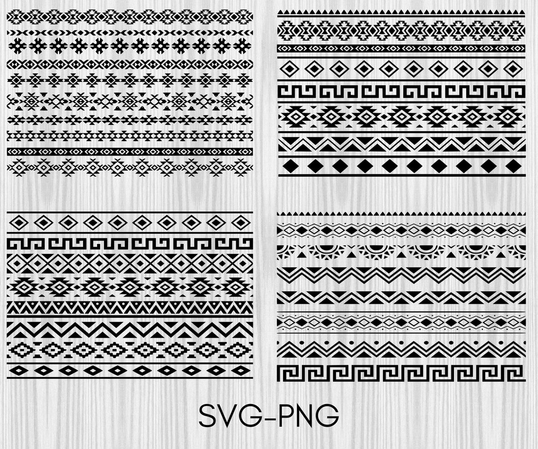 Buy Aztec Pattern SVG, Border Svg, Tribal Svg, Indian Svg, Aztec Print ...