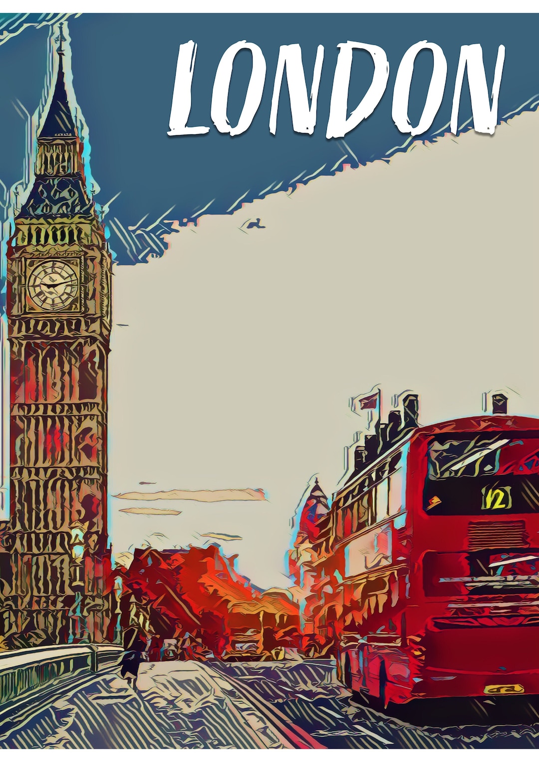 London City Poster A3 Digital Download JPEG travel Wall Art - Etsy