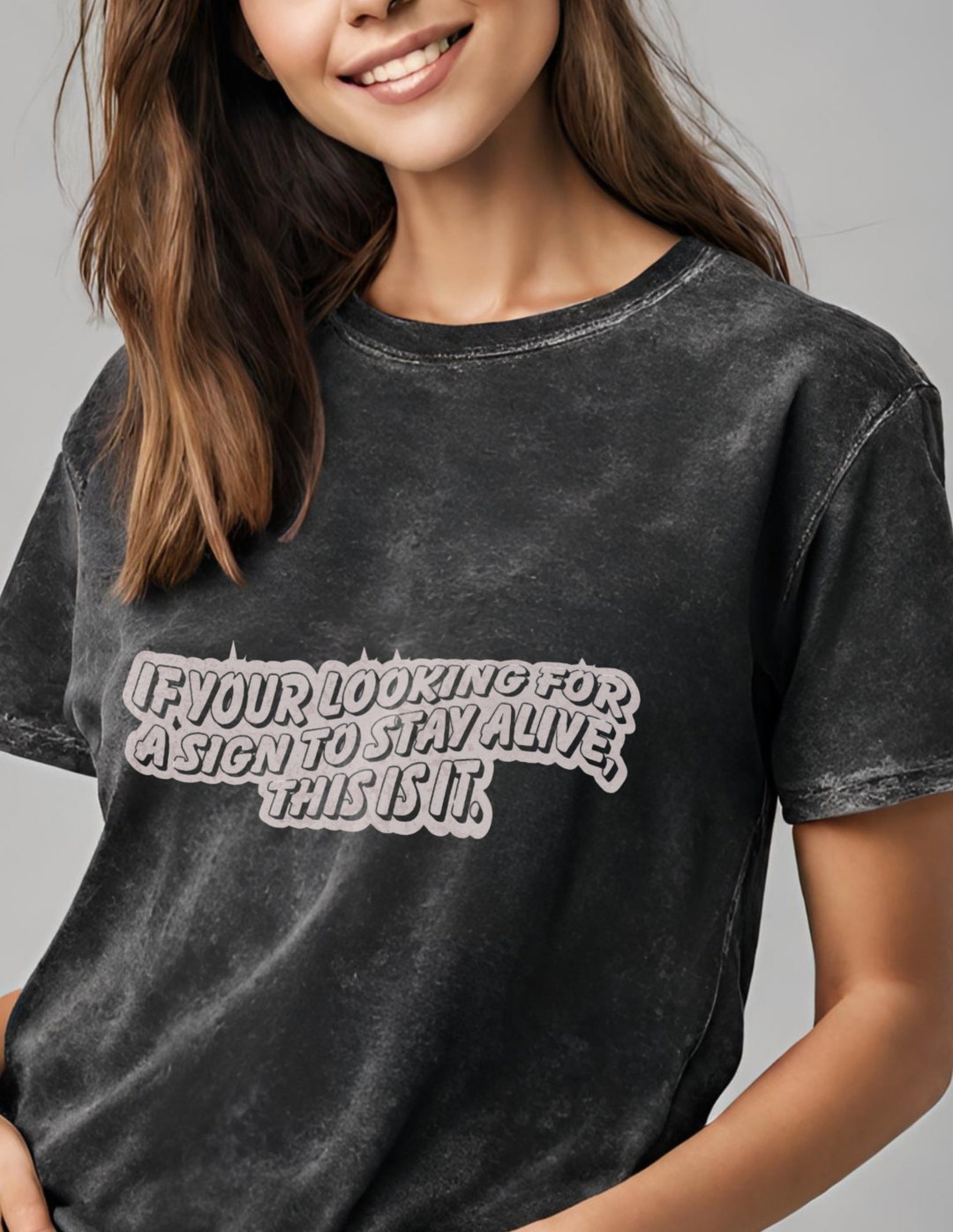 Mineral Wash T-shirt Suicide Awareness Mental Health Acid Wash Shirt ...