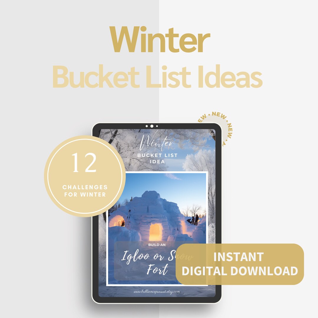 December Bucket List Template Printables Winter Activity Ideas ...