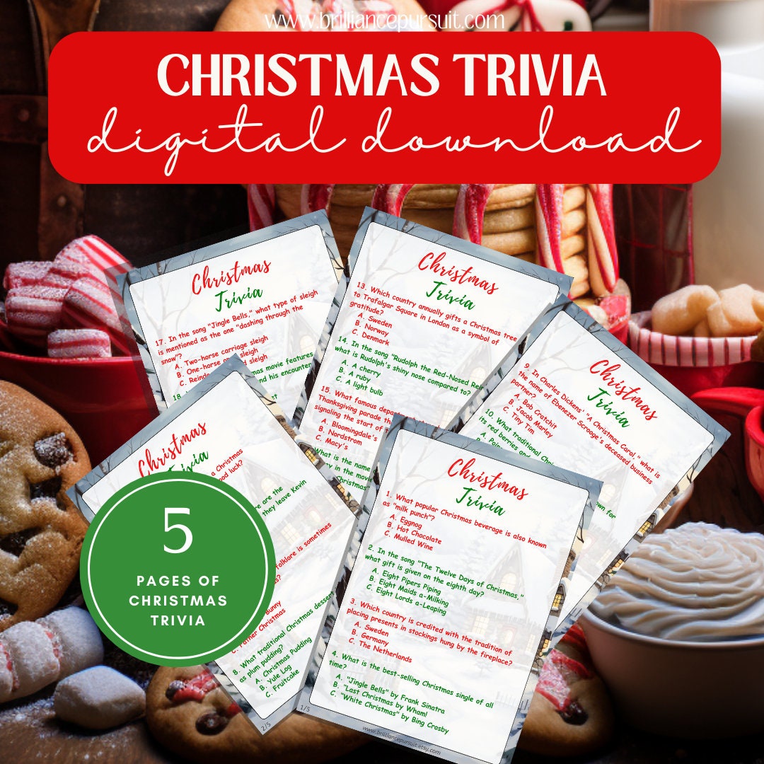 Christmas Trivia Game for a Friendly Christmas Family Feud Game Night ...