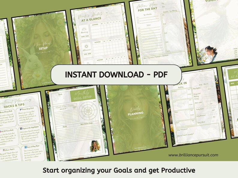 Undated ADHD Planner Printable: Goal Setting, Productivity, Vision ...