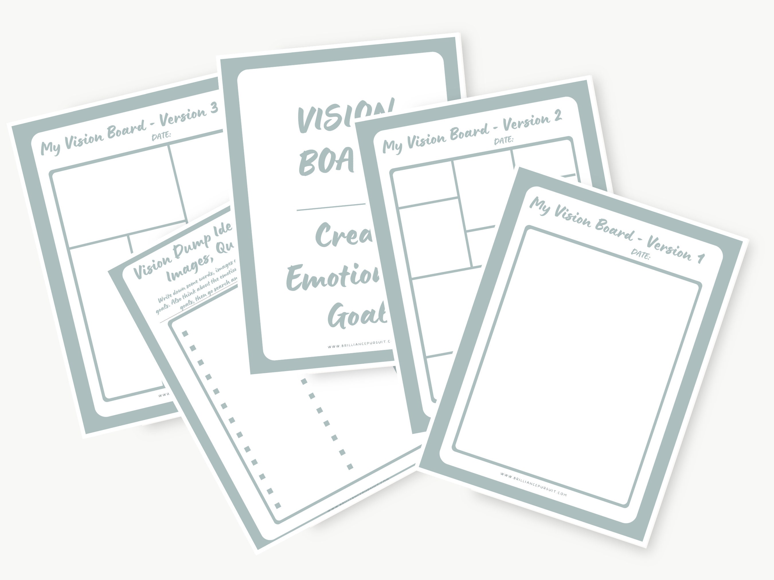 Vision Board Bundle With Techniques to Set Your Visions and Goals for ...