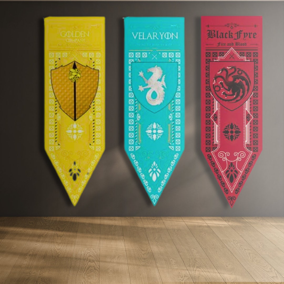 House of the Dragon Banner Flag Cloth Curtain Hanging Party Decor Flag ...