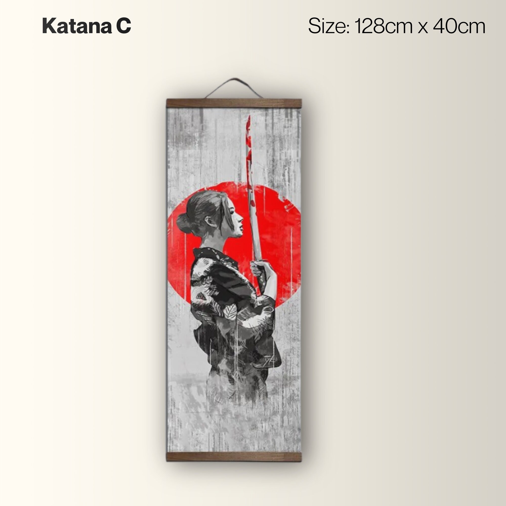 Japanese Red and White Canvas Hanging Poster Party Decor - Etsy