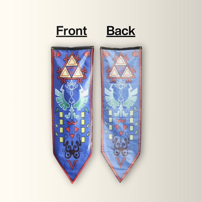 Hylian Shield Banner Flag Gaming Wall Hanging, Cloth Decor Loz, Link ...