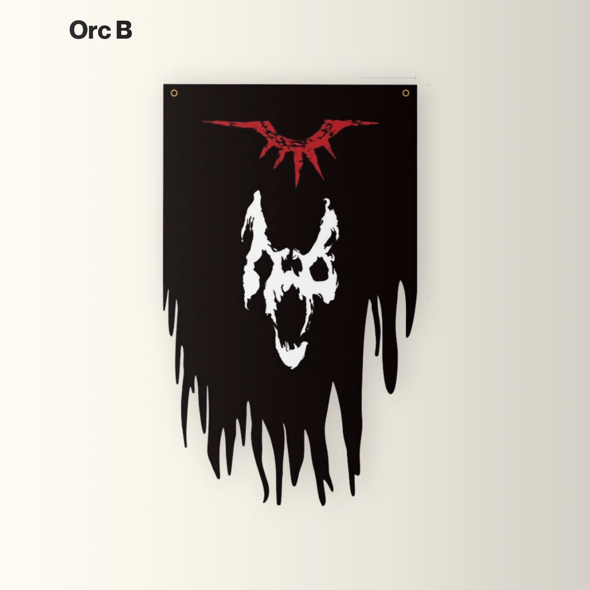 Orc War Banner Flag, Battle Standard Lord of the Rings Wall Hanging ...