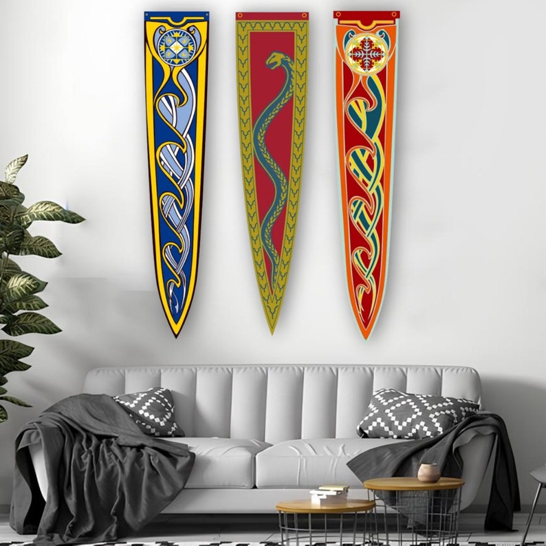 Elven Banner Flag Lord of the Rings Wall Hanging, Cloth Decor ...