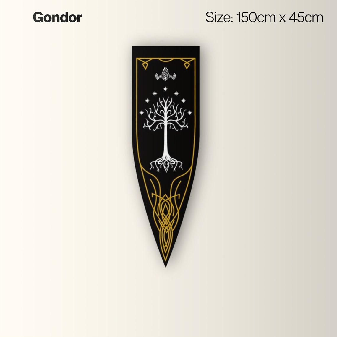 Lord of the Rings Banner Flag Movie Wall Hanging, Cloth Decor Gondor ...