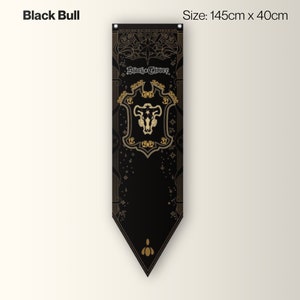 Black Clover Banner Flag Anime Wall Hanging Cloth Decor - Etsy UK