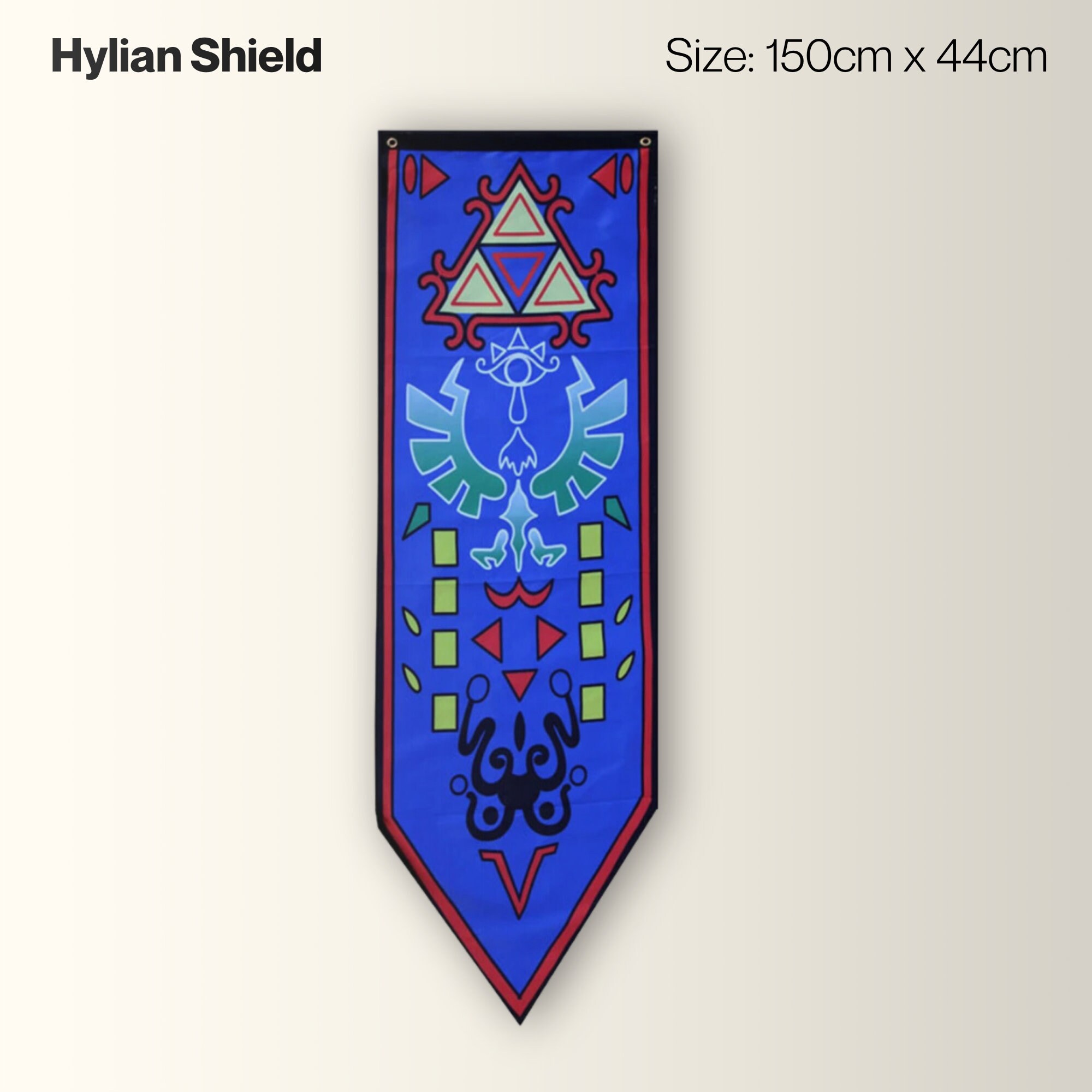 Hylian Shield Banner Flag Gaming Wall Hanging, Cloth Decor Loz, Link ...