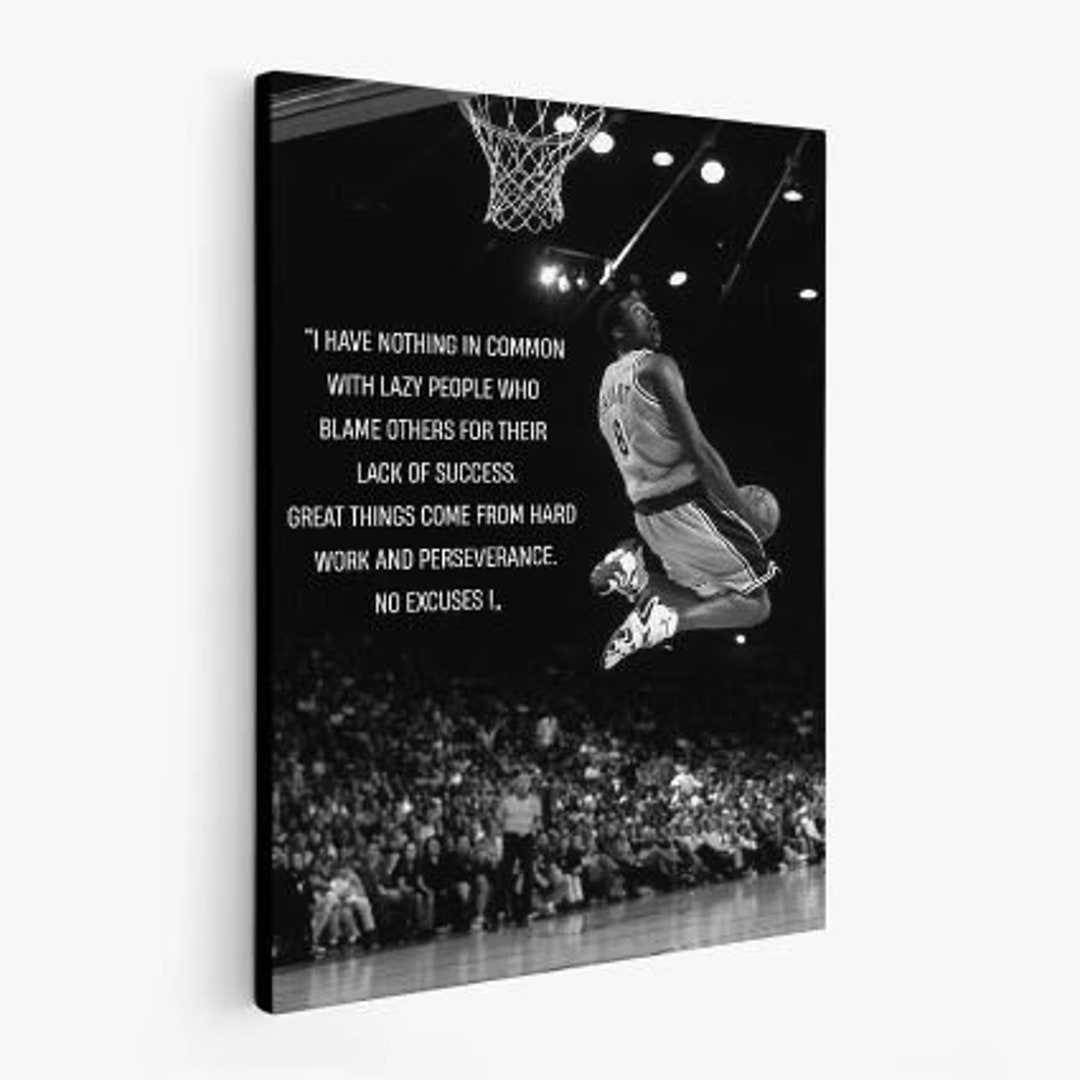 Kobe Bryant Poster Motivational Quote Wall Art for Office Decor ...