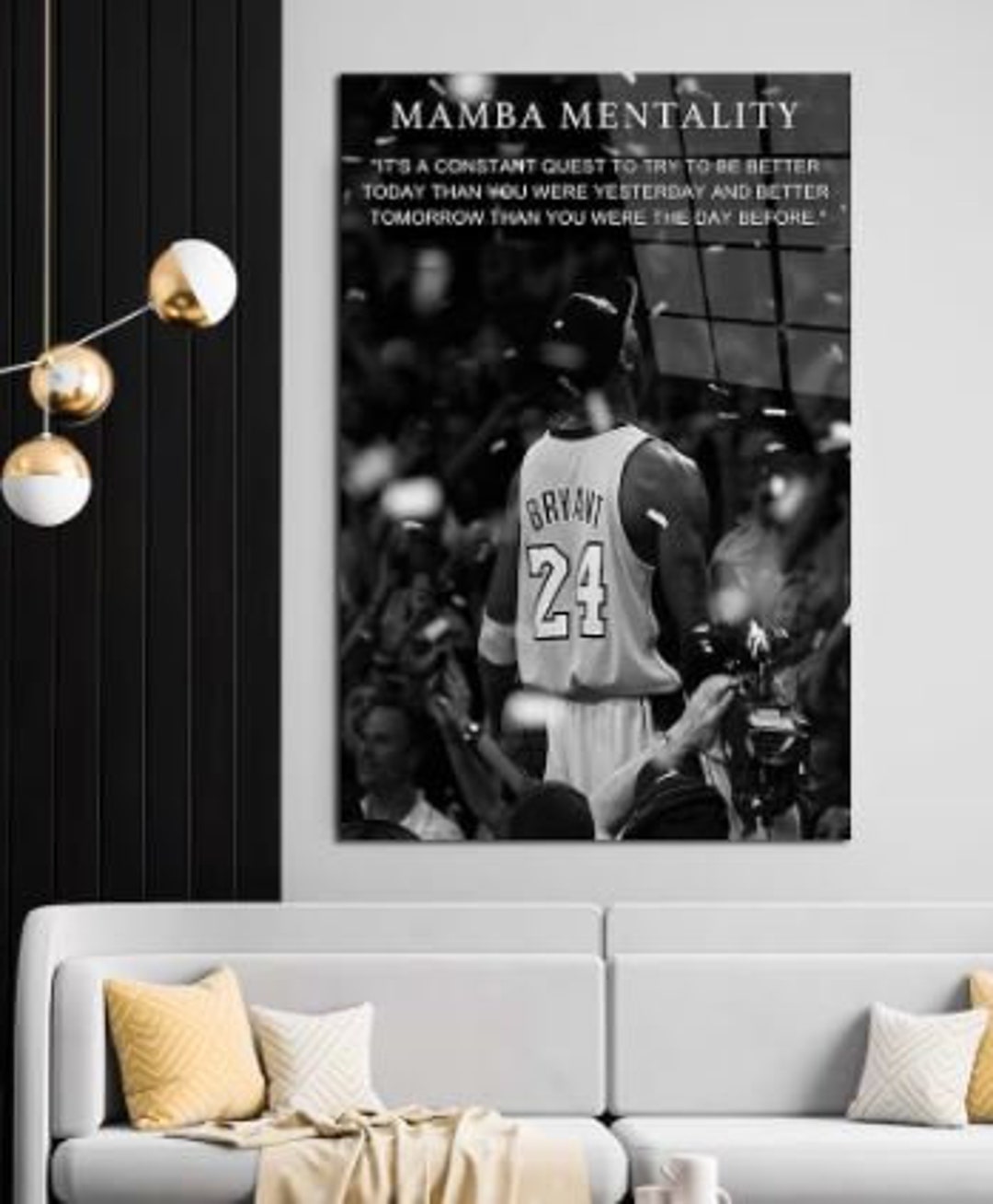 Mamba Mentality Motivation Quotes Wall Decor Celebrity Sport Art ...