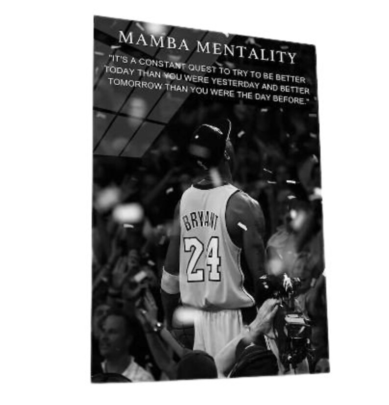 Mamba Mentality Motivation Quotes Wall Decor Celebrity Sport Art ...