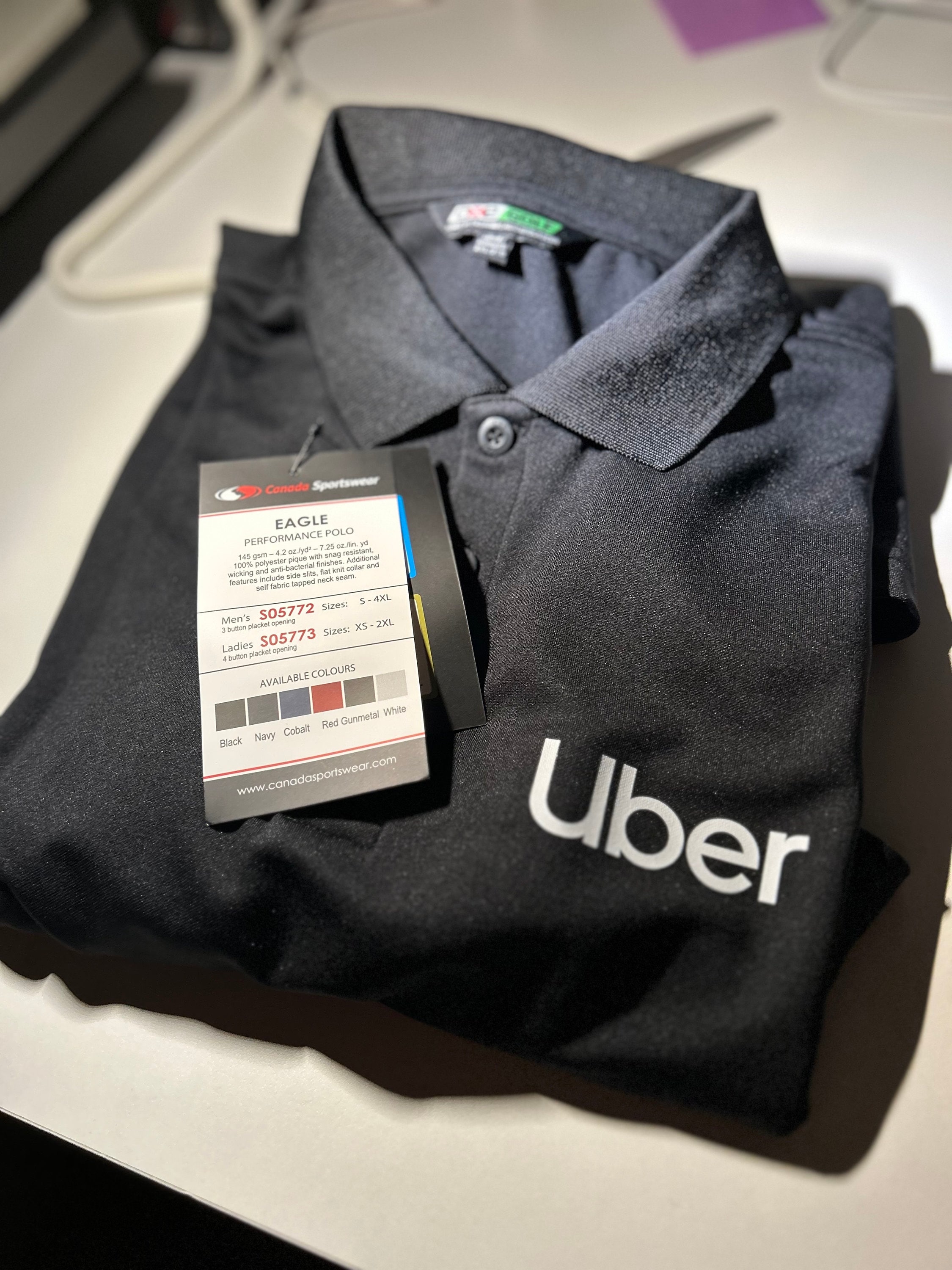 Polo Uber Driver Logo Performance Shirt High Quality Polyester Perfect ...