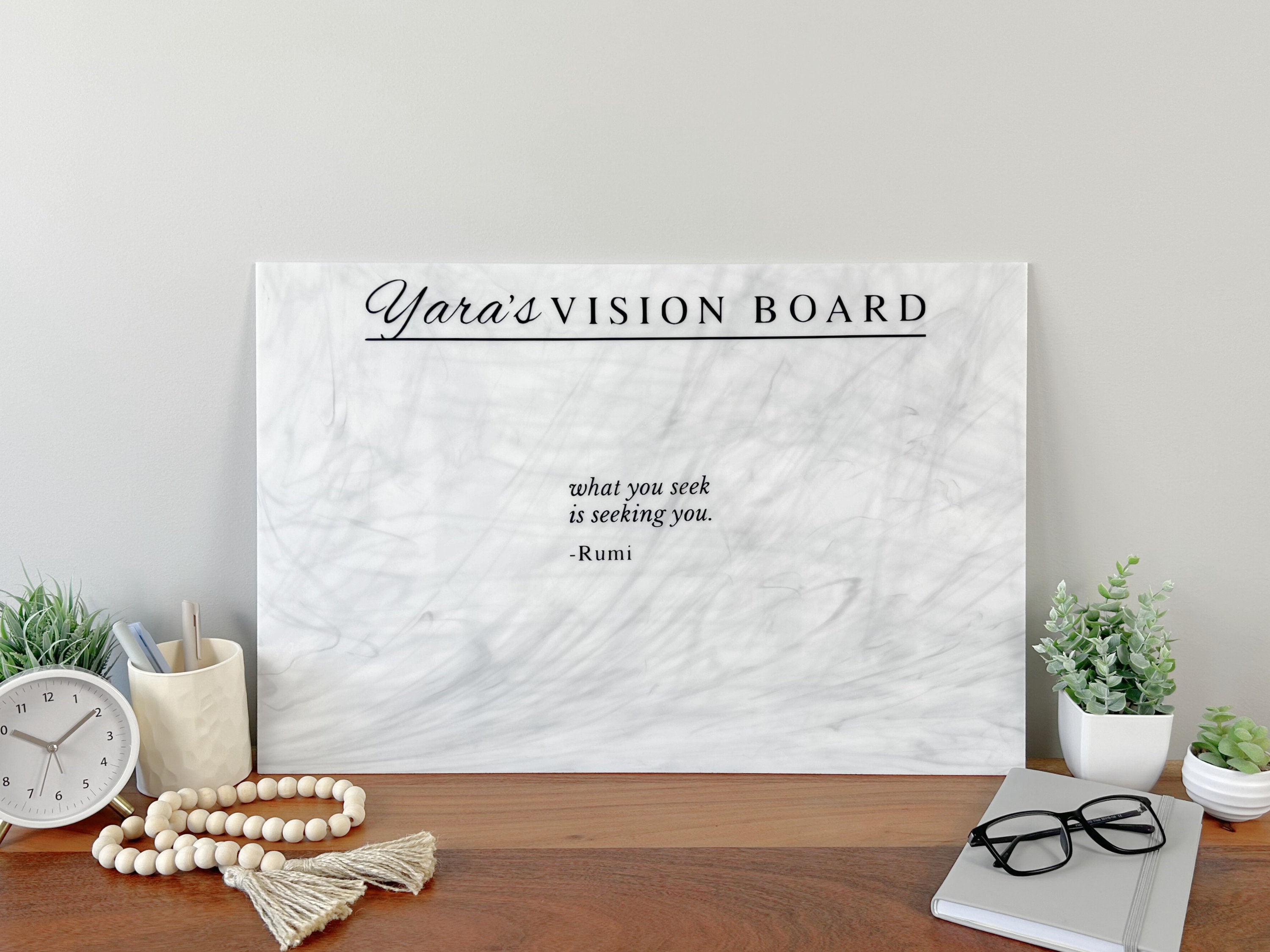Marble Vision Board Vision Board Manifestation Board Dream Board Custom ...