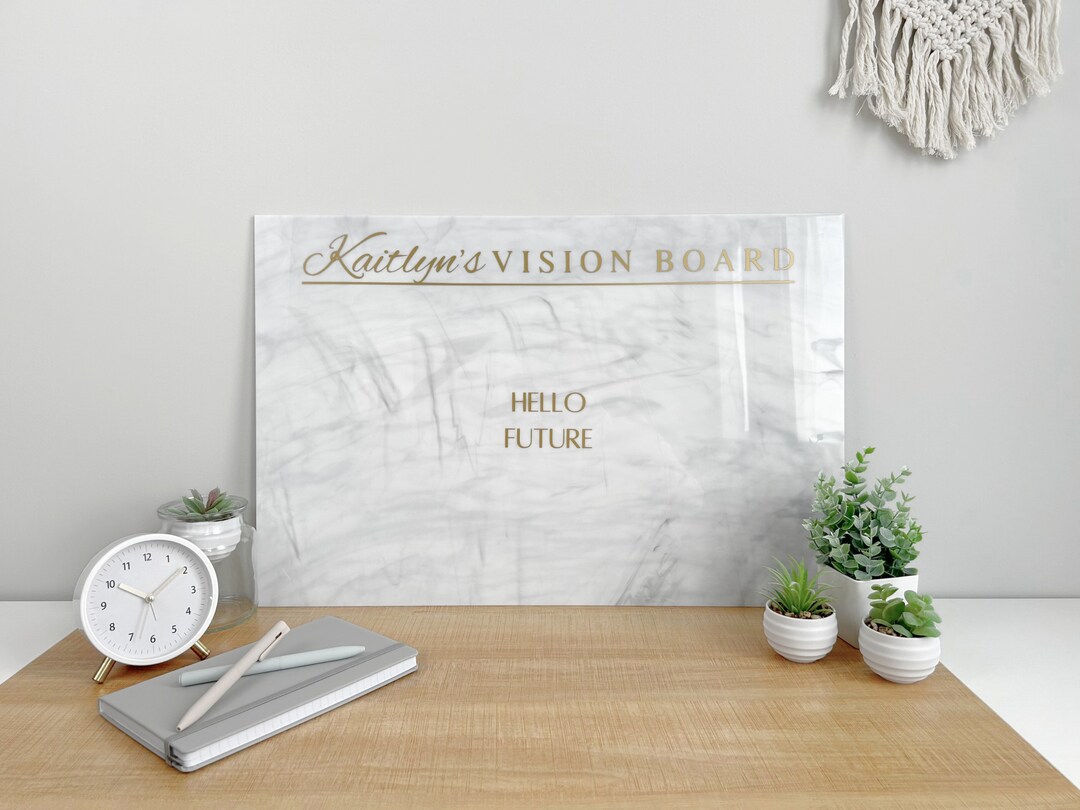 Vision Board Sign Marble Vision Board Custom Personalized Gift ...
