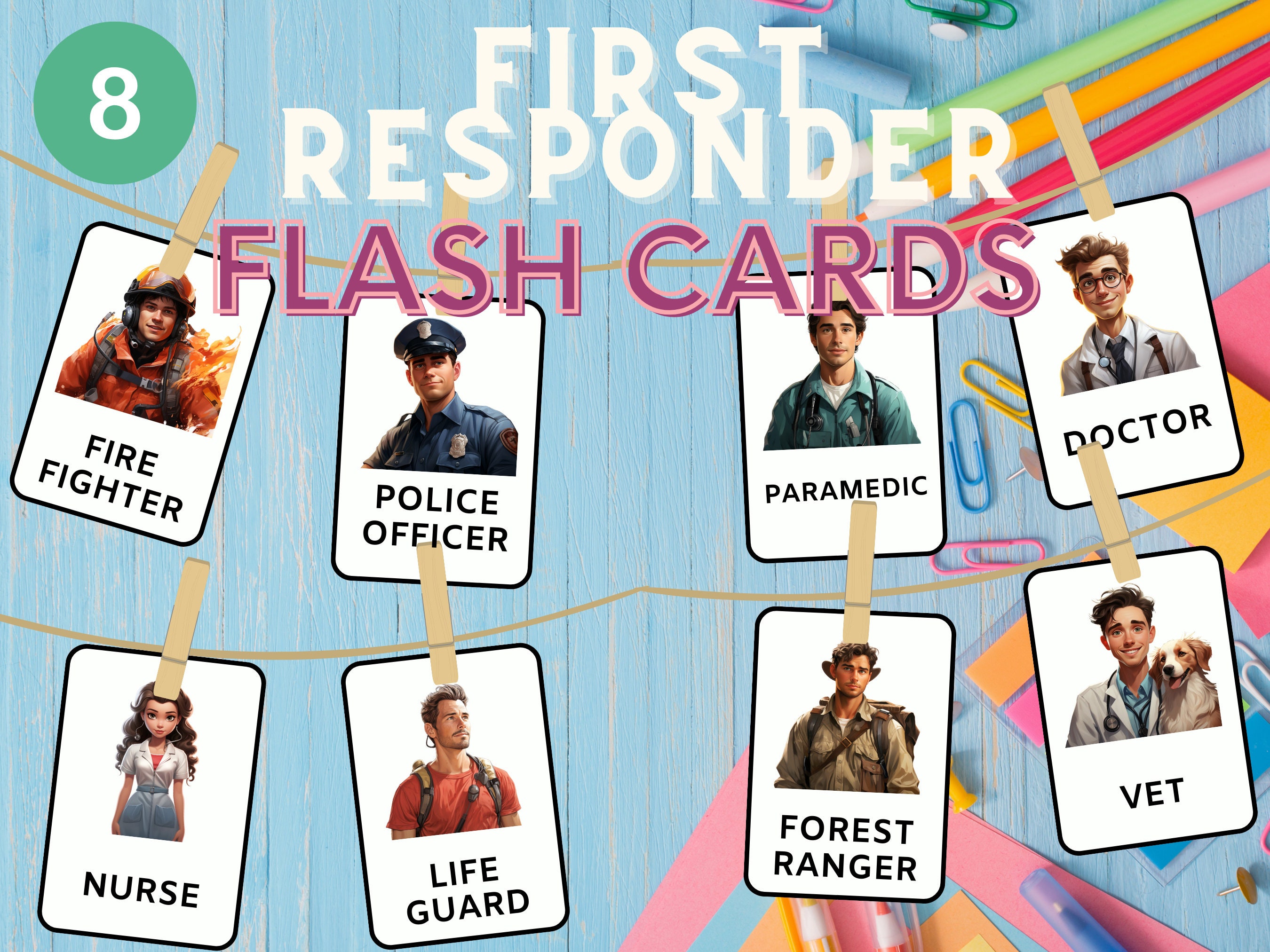First Responder Cards | Montessori Flashcards | Pre-school Cards ...