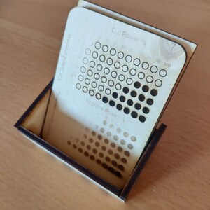 Material Test Card Lightburn Test Pattern Test Grid Cut Cutting Engrave ...