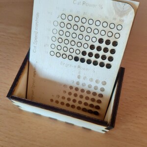 Material Test Card Lightburn Test Pattern Test Grid Cut Cutting Engrave ...