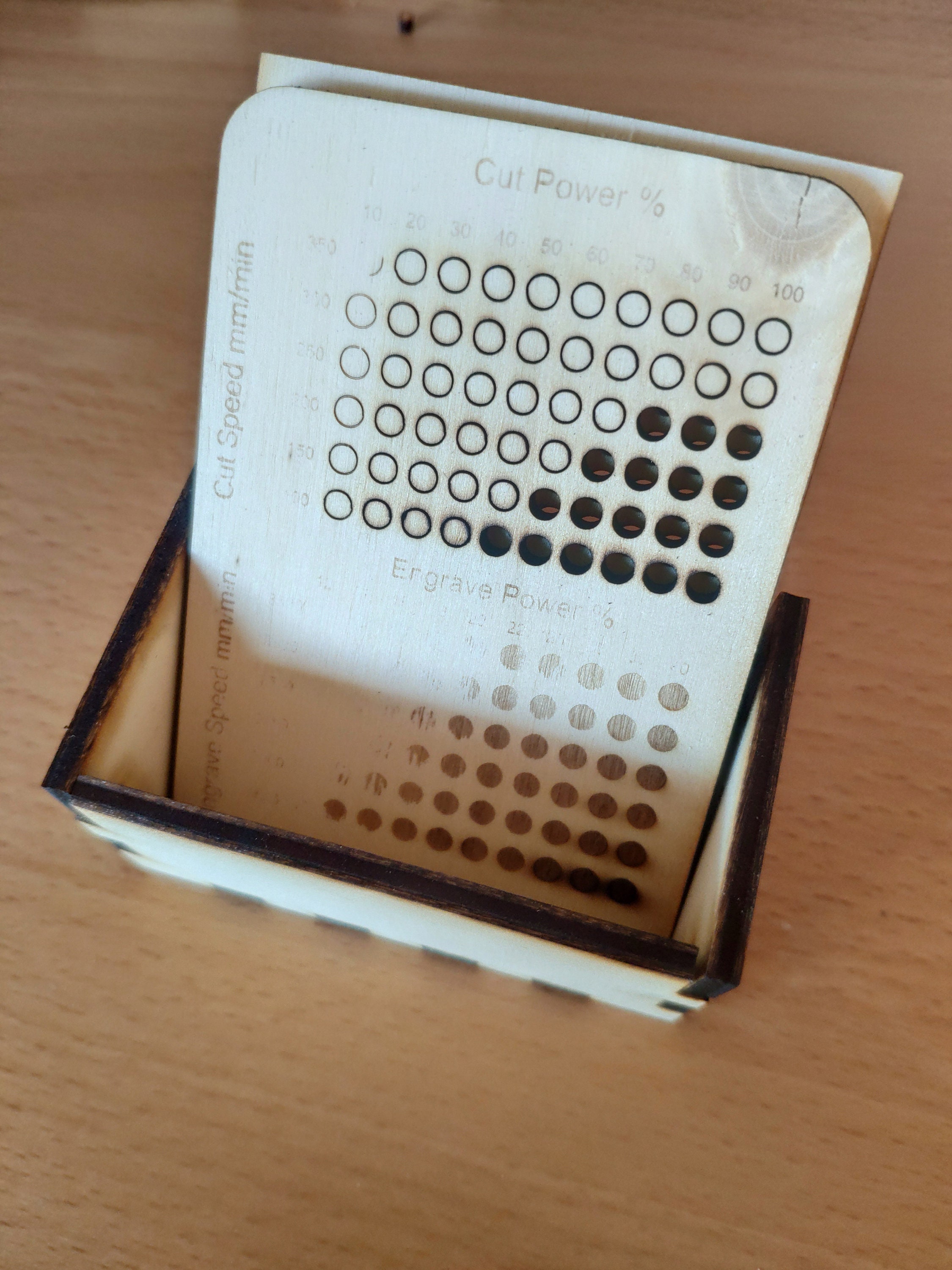 Materialtestkarte Lightburn Test Pattern Test Grid Cut Cutting Engrave ...