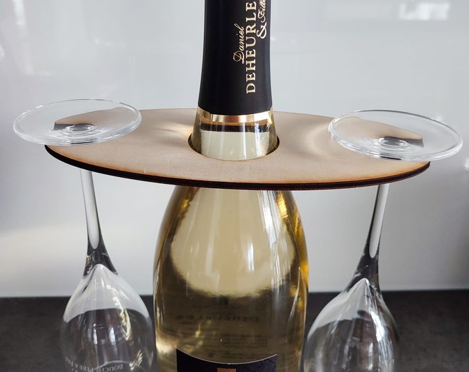 Wine Butler Glass Holder Template Laser Cut Plan Svg Wine Caddy Cnc ...