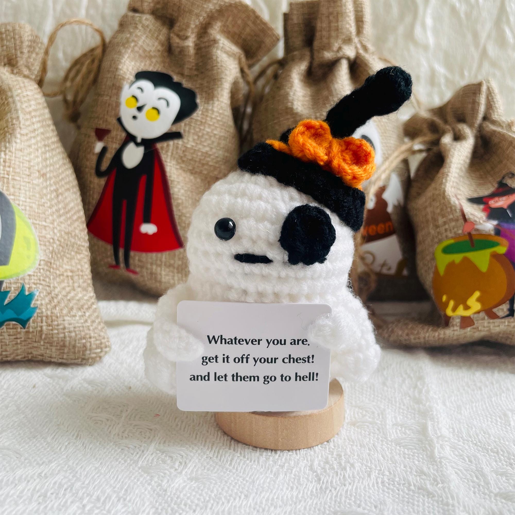 Emotional Support Ghost, Cute Ghost, Halloween Hair Clip, Halloween Gift Set, Halloween ...