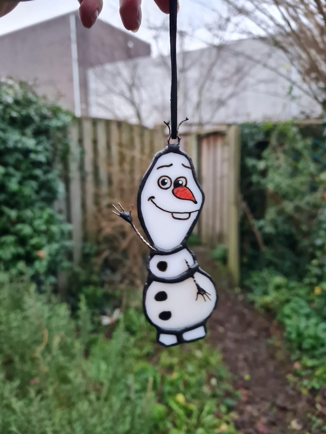 Snowman Stained Glass Art - Etsy