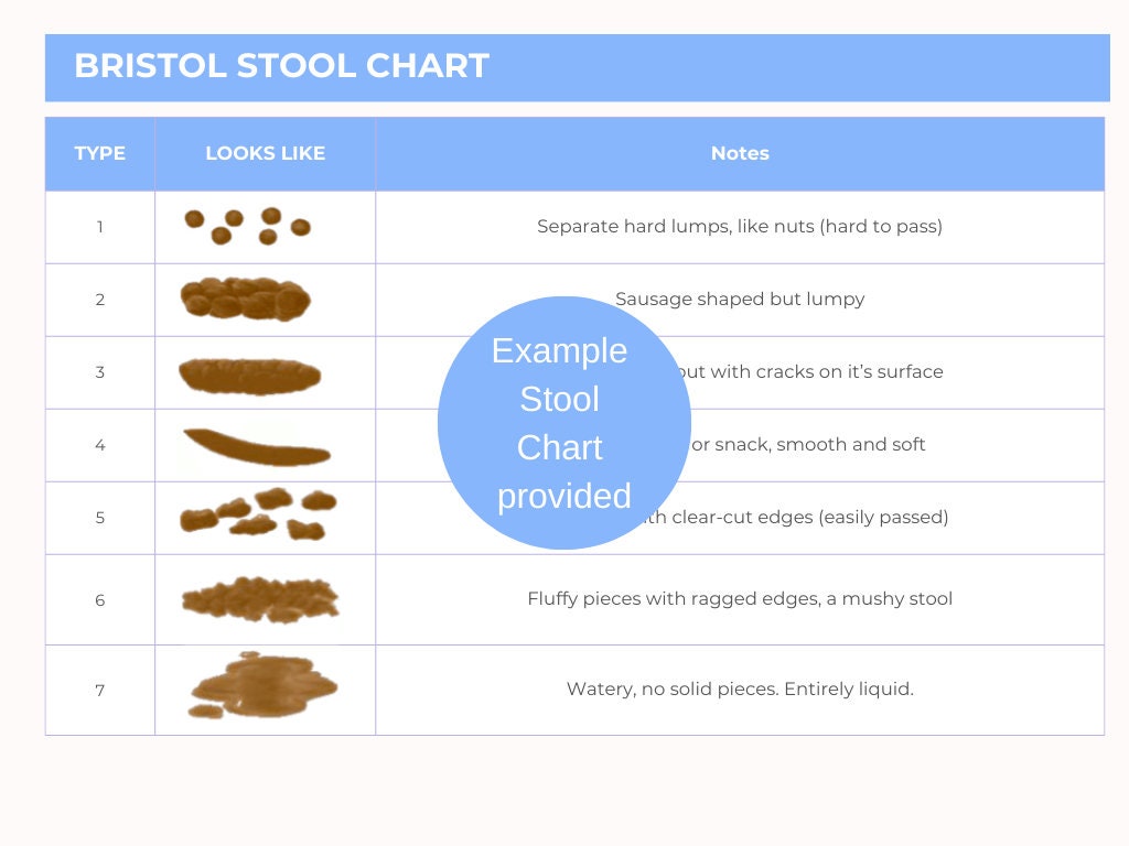 Poo Tracker, Printable Chart, Bowel Movements, Constipation, Movicol - Etsy