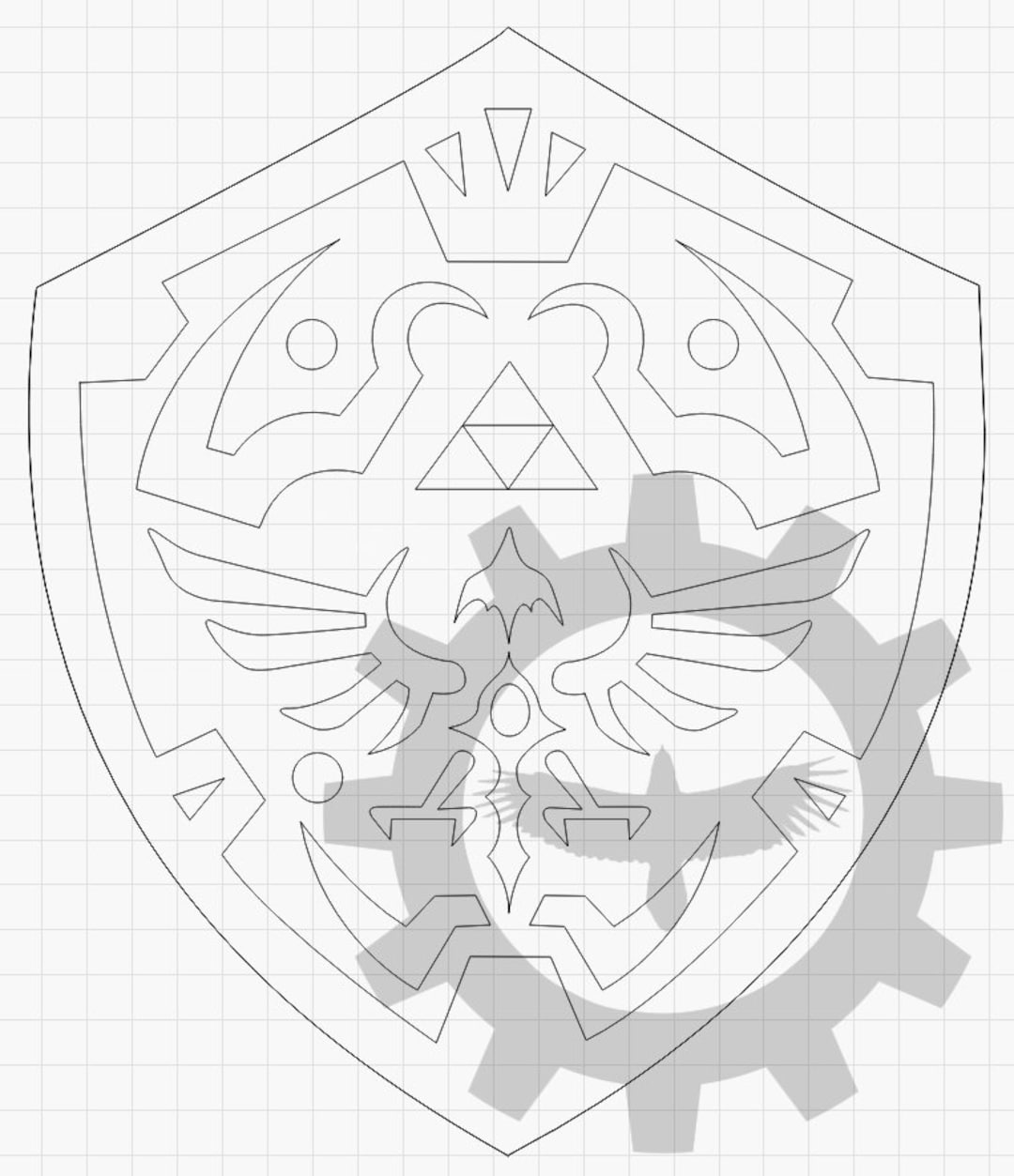Hylian Shield Vector Design - Etsy