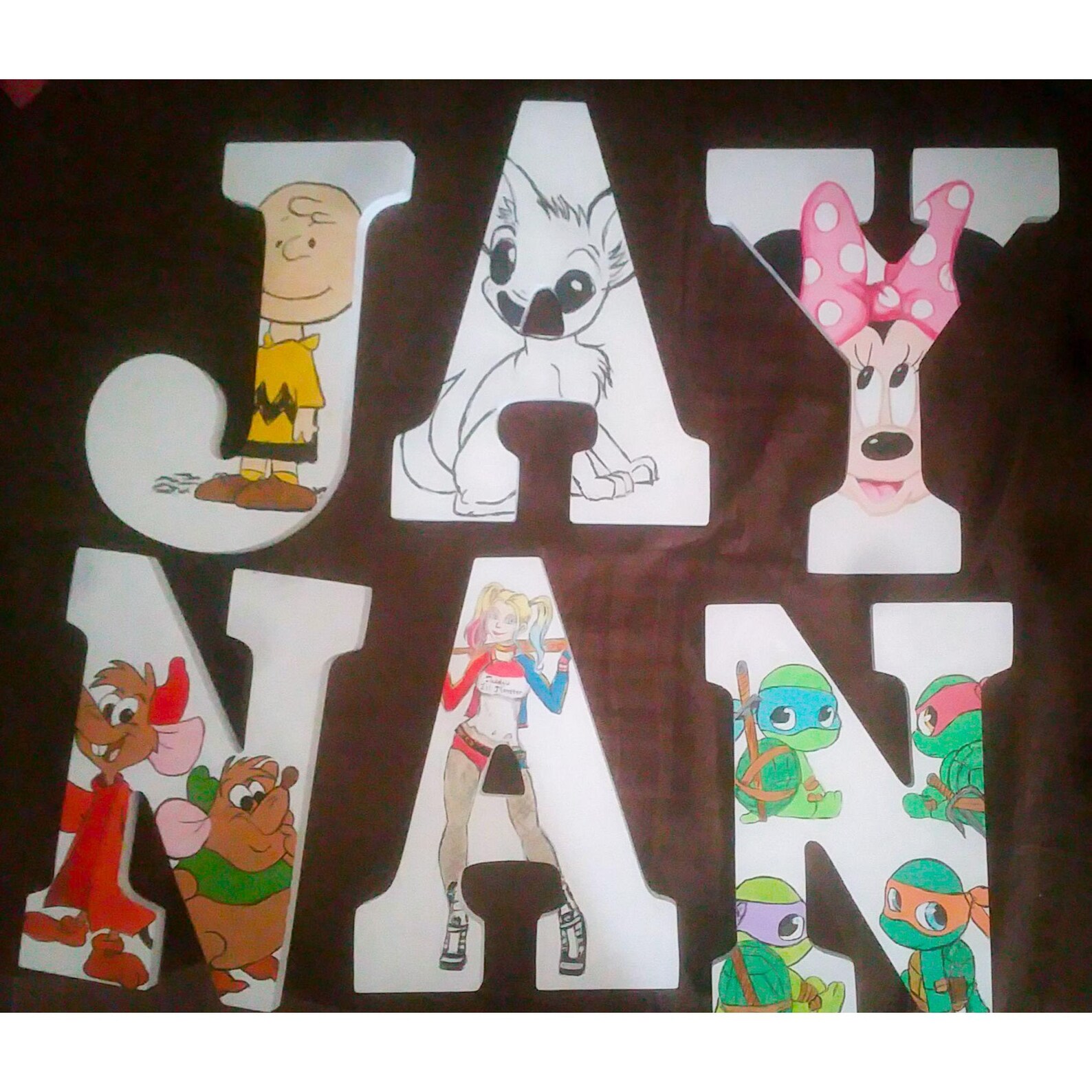 Princess Character Theme Wooden Letters - Etsy