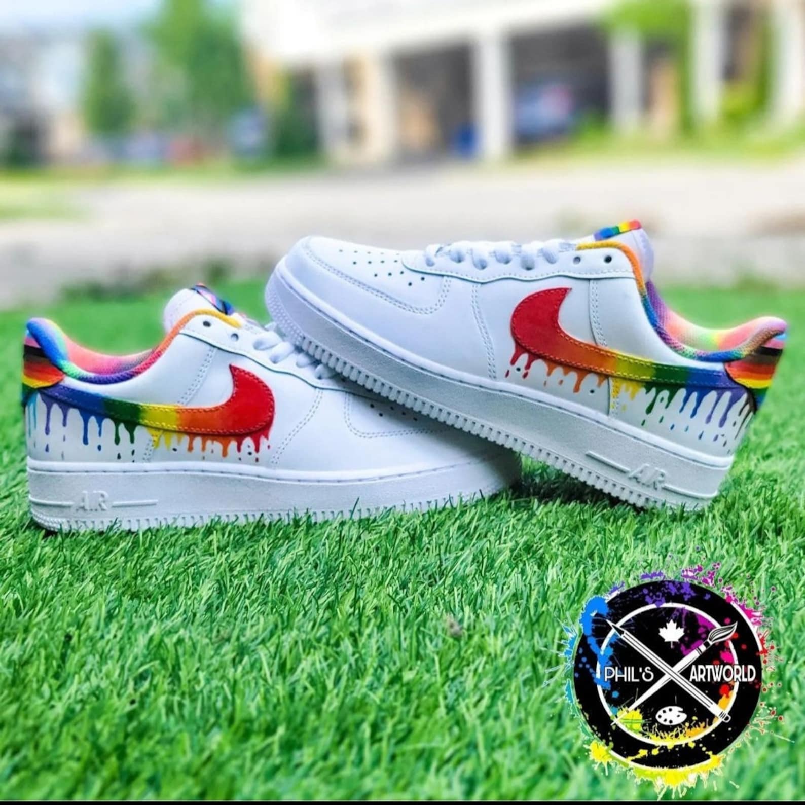 PRIDE Themed Custom Air Force 1's - Etsy