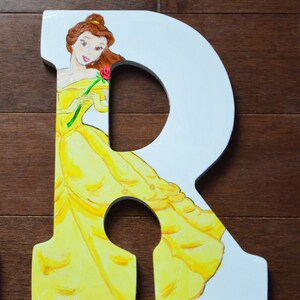 Princess Character Theme Wooden Letters - Etsy