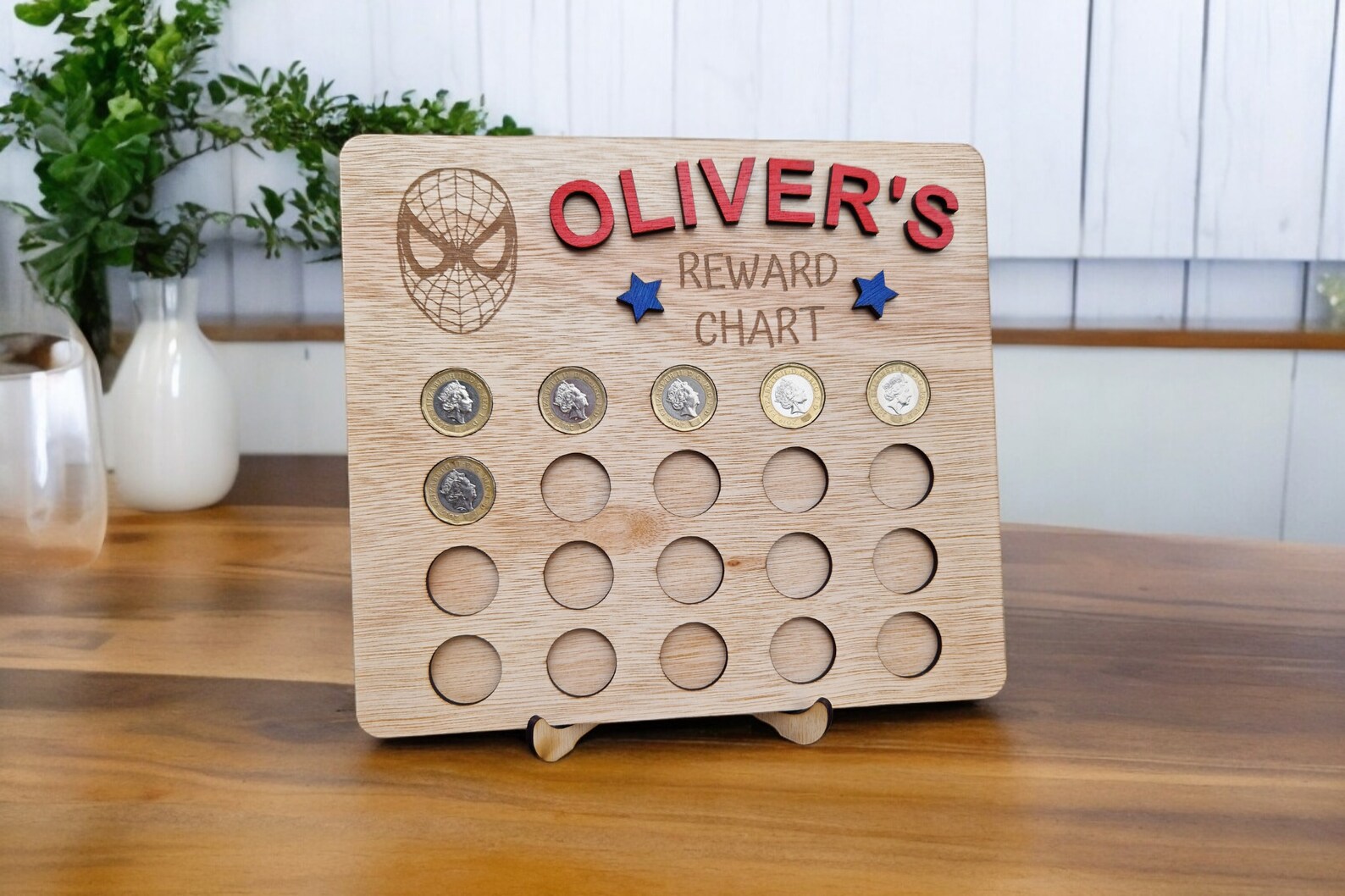 Reward Chart, Wooden Reward Chart for Children - Etsy